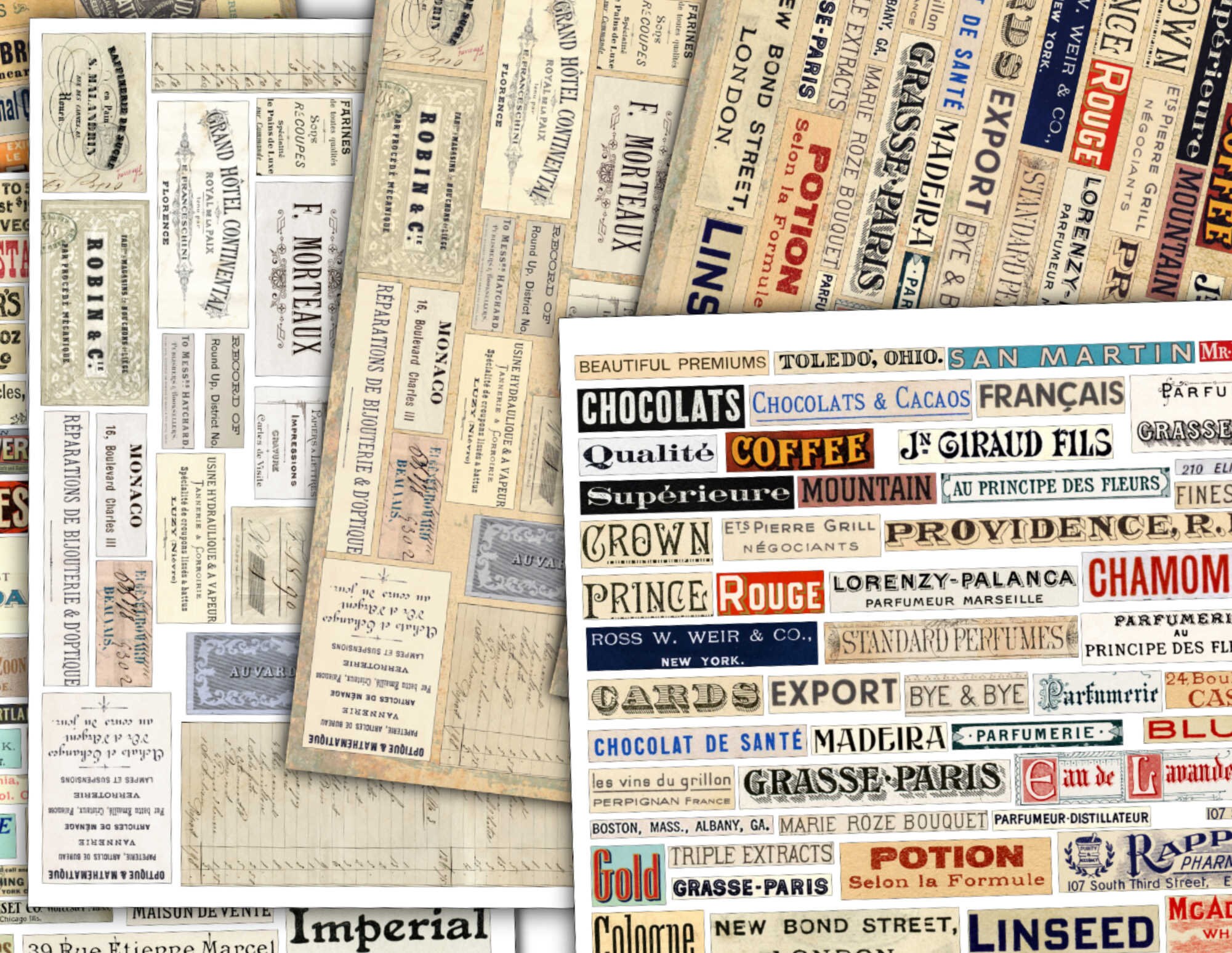 Ephemera Snippets Labels Fussy Cut Outs Vintage Printables - Etsy Australia