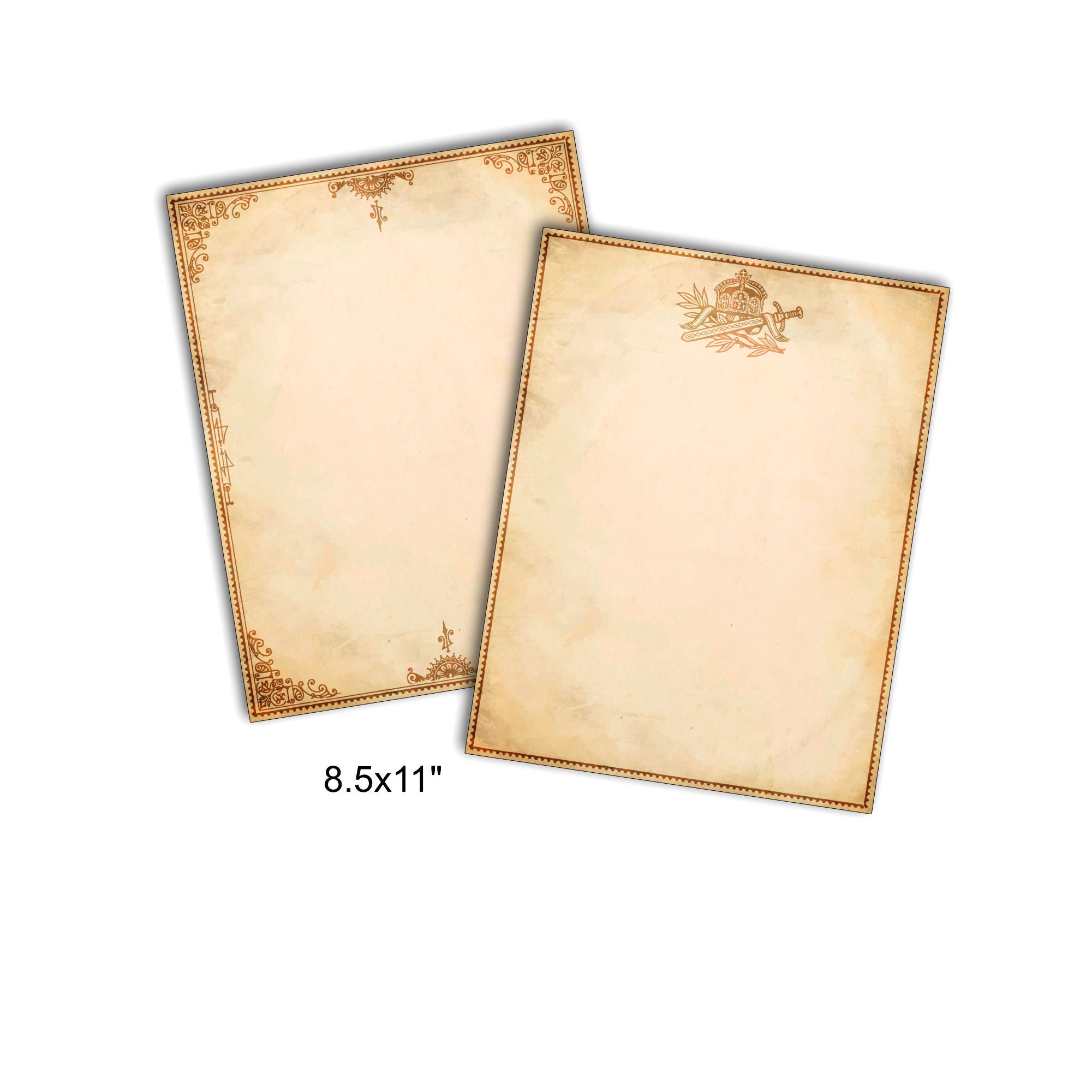 Vintage Writing Paper: Ornate Border Stationery (digital Download) - Etsy