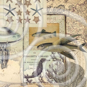 12x12 Inches Vintage Nautical Maritime Decorative Scrapbooking Ephemera ...