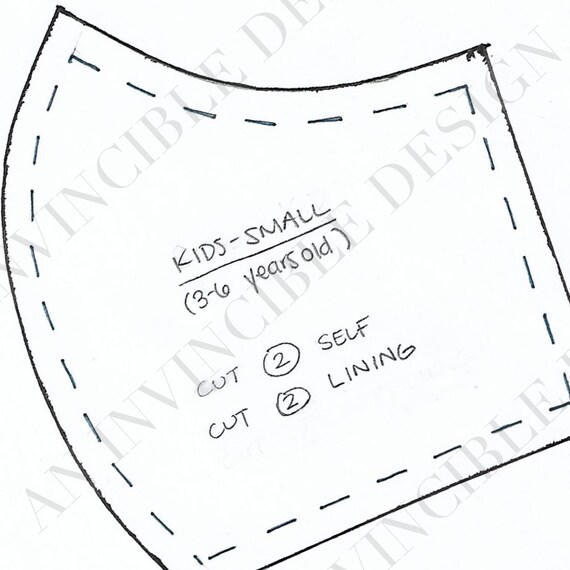 Face Mask DIGITAL Pattern Kids Small 3-6 years old DIGITAL | Etsy