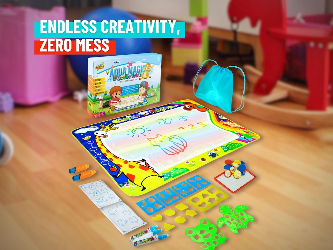 Mess Free Craft Water Doodle Mat for Toddlers – Wipeable Drawing ...