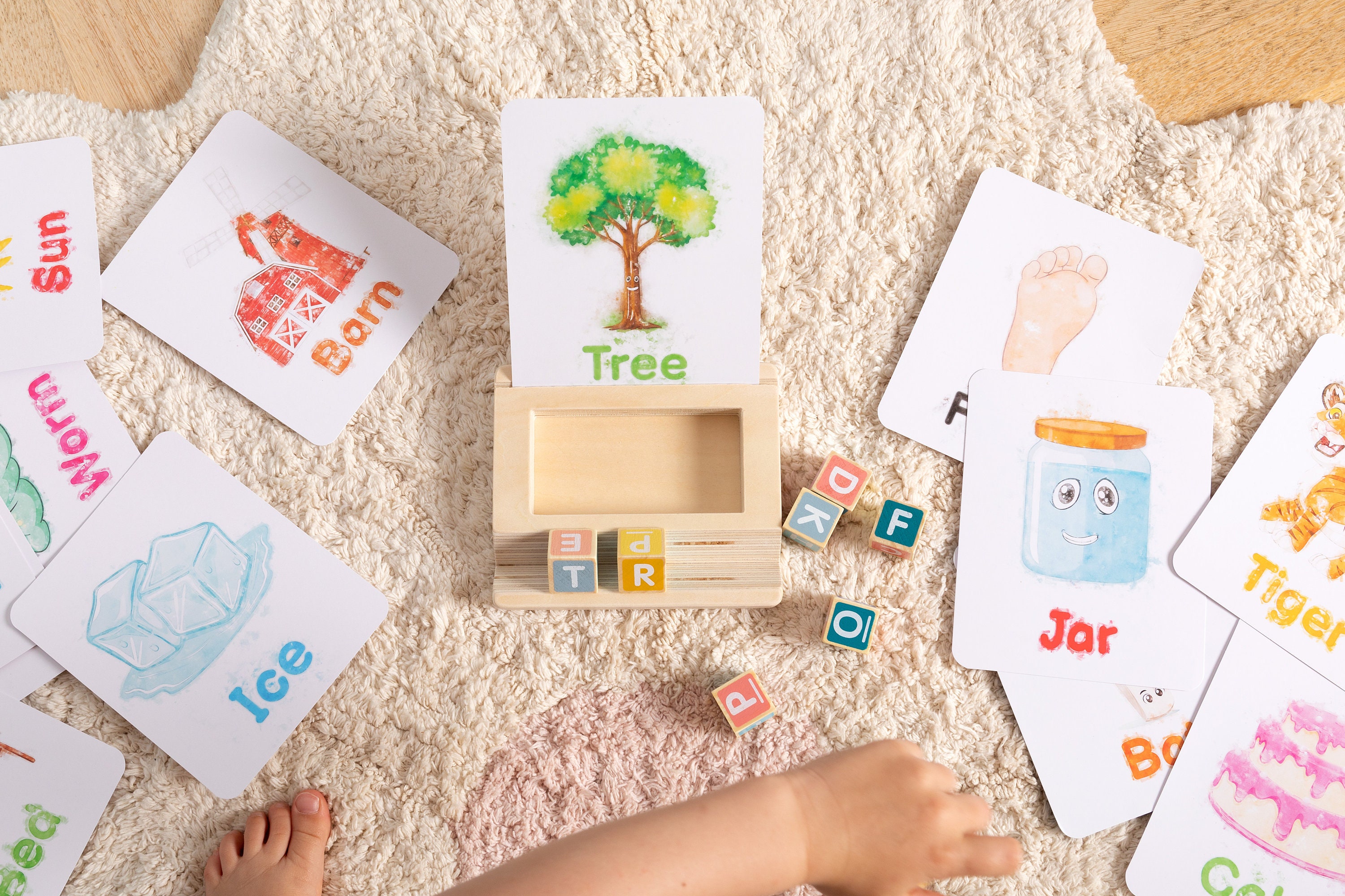 Montessori Wooden Block Puzzle, Letter Puzzle for Early Learning, Fine ...