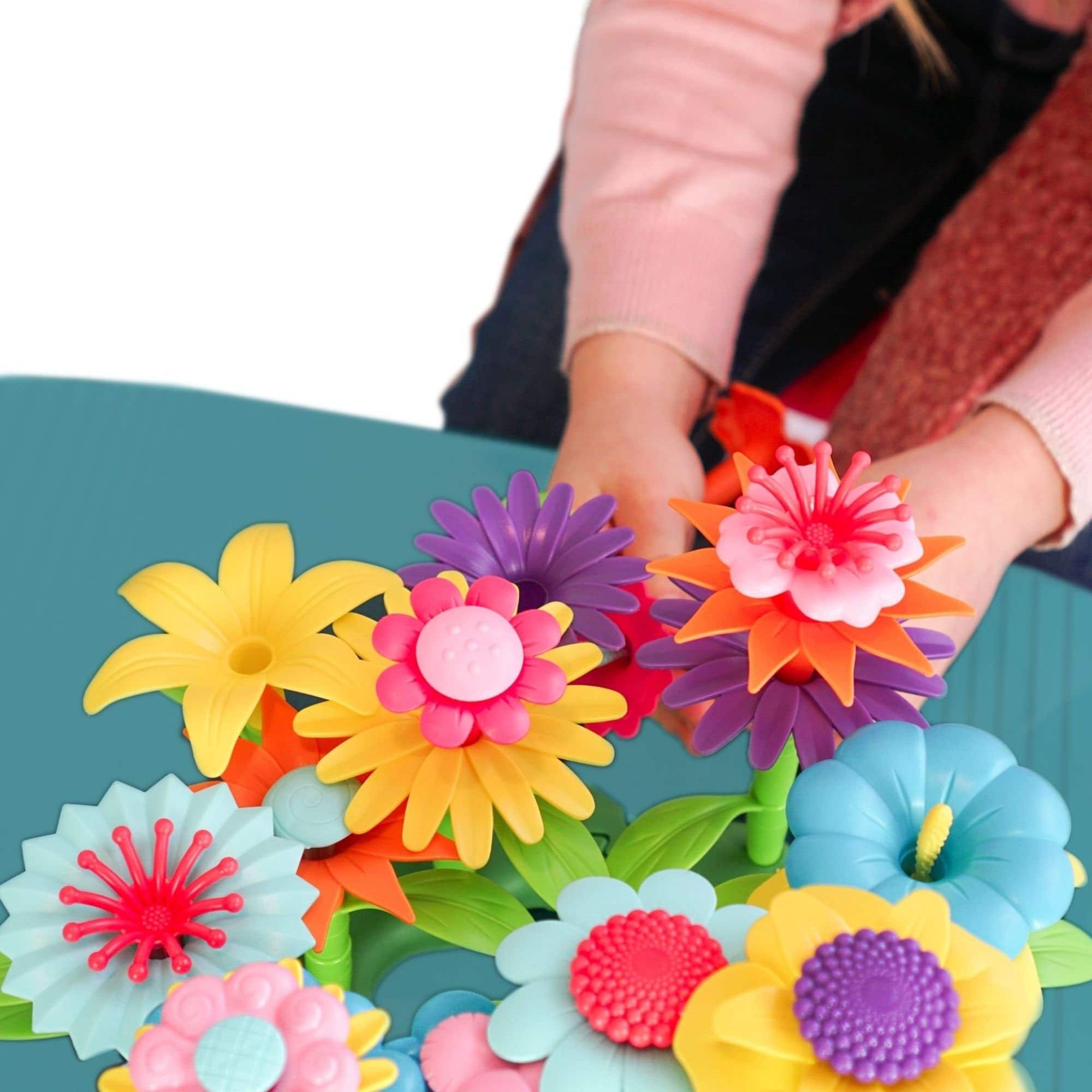 Flower Building Toy Set Toddler Toys Colourful Garden Game | Etsy