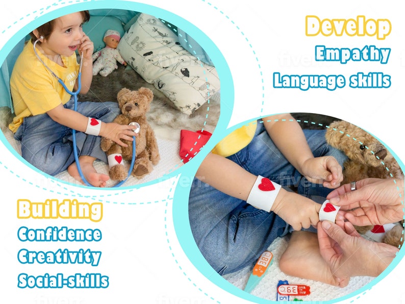 Wooden Doctor Set for Kids, Wood Toy, Handmade Medical Play Kit, Dr and ...