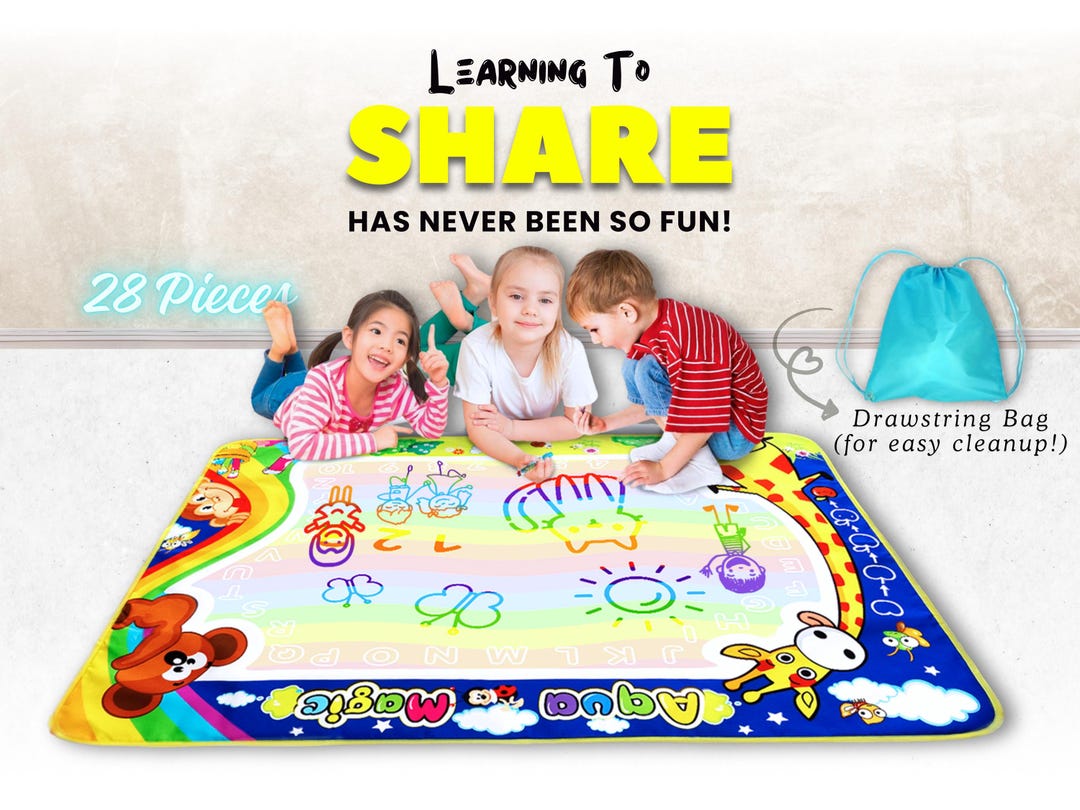 Extra Large Coloring Kids Mat, Screen-free Preschool Color and Fine ...