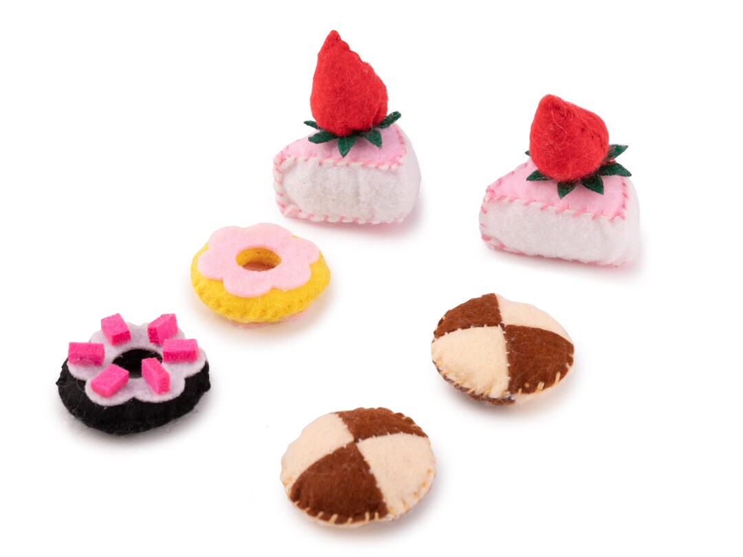 Felt Food, Pretend Play Tea Party for Little Girls, Felt Cakes for Kids ...