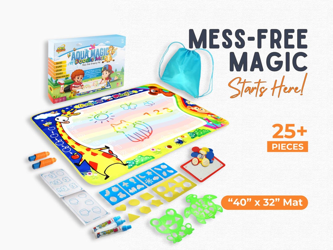 Aqua Magic Doodle Mat—coloring Kids Mat for Preschool Color Fun ...