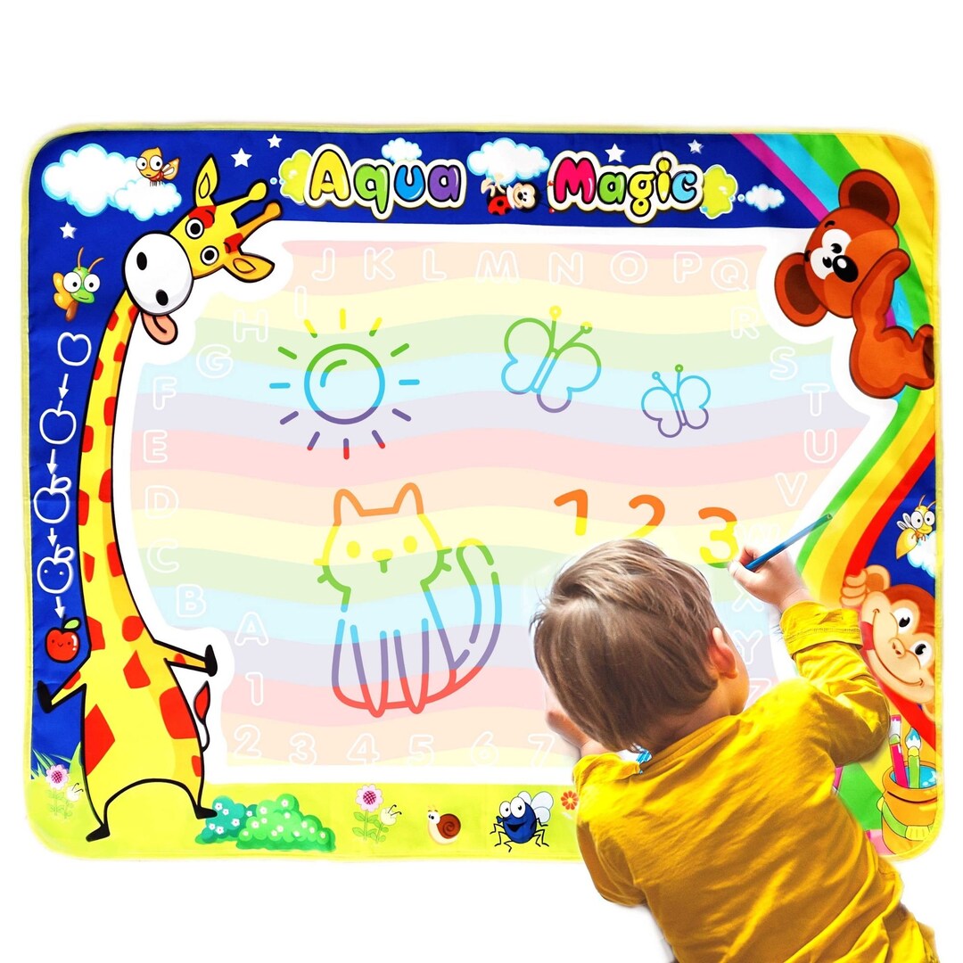 Aqua Magic Drawing Mat, Large Doodle Mat With 28 Pcs, Drawing Lesson at ...