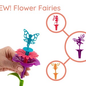 Build A Flower, Colorful Stacking Montessori Toy, Waldorf Educational ...