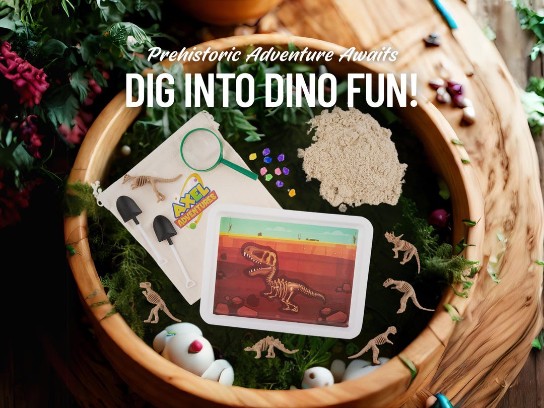 Dinosaur Sensory Bin, Paleontology Toy Set for Early Year Learning ...