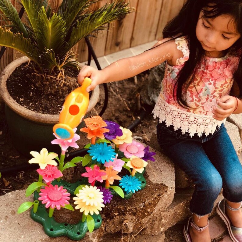 SALE Flower Building Toy Set Toddler Toys Colourful Garden | Etsy