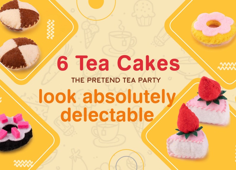Felt Food Pretend Play Tea Party for Little Girls Felt Cakes - Etsy