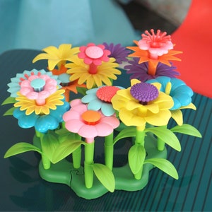 Colorful Build A Flower Toy, Building Game, Stacking for Toddlers, Boys ...