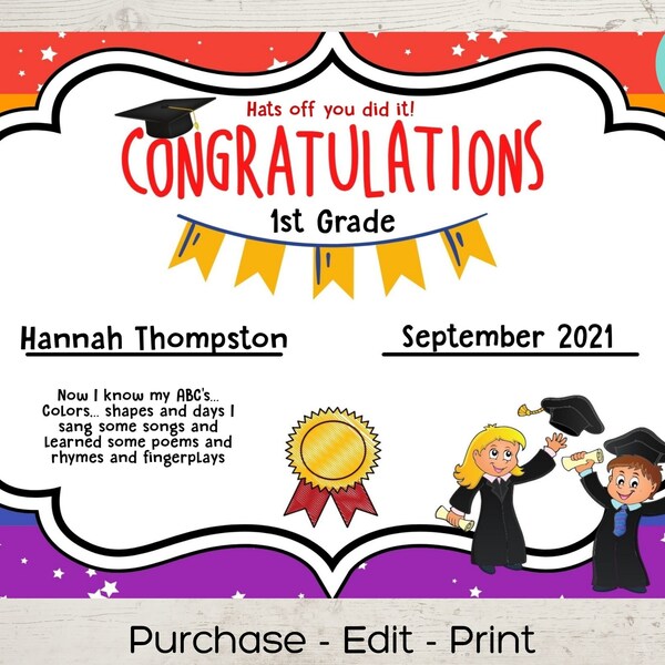 Elf Graduation Certificate - Etsy