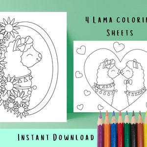 Llama Coloring Pages, Llama Party Activities, Fiesta Llama, Llama ...
