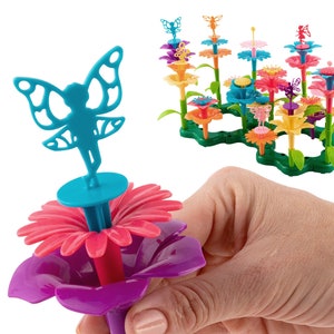 Flower Building Toy Set Stacking for Toddlers Colorful - Etsy