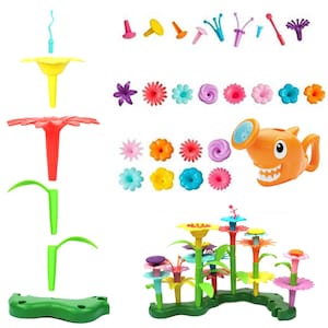 Build A Flower Garden Set, Flower Toy, Stacking & Sorting STEM Play ...