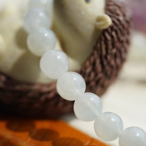 Natural Grade-a Ice Jadeite Beads Bracelet With an Glutinous Ice Green ...