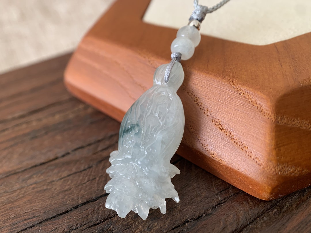 Natural Grade-a Ice With Green Color Chinese Cabbage Pendant Necklace ...