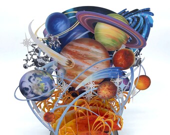 Pop up Planets Card - Etsy