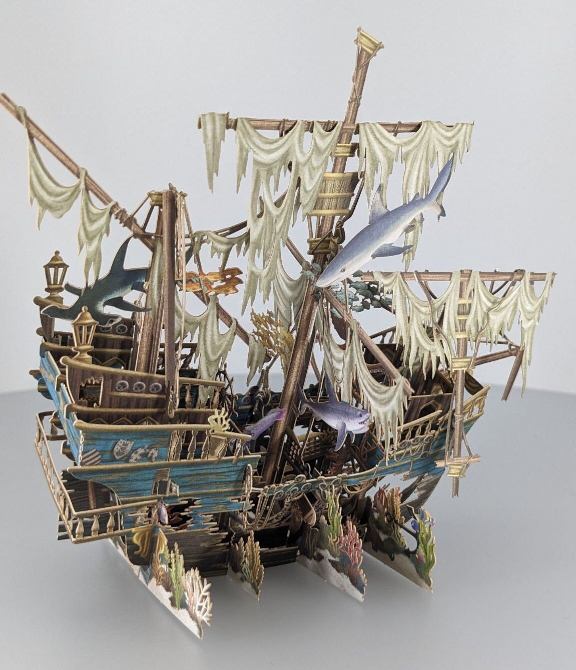 3D Pop up Card: Sunken Galleon (3D040) - Etsy