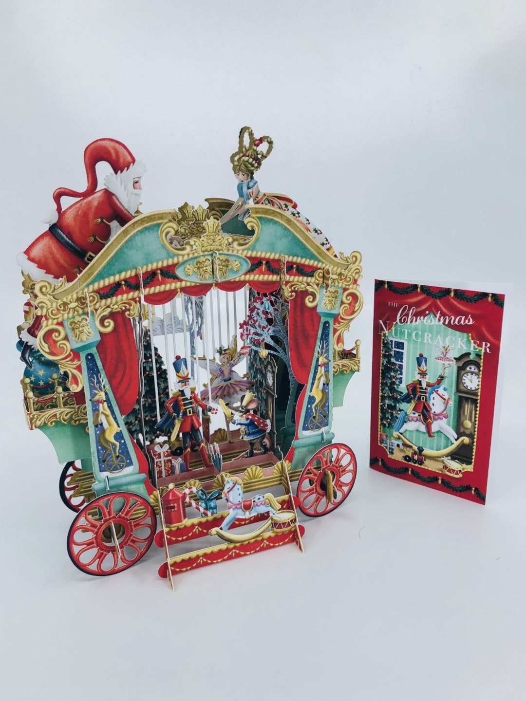 3D Pop up Christmas Card: Christmas Puppet Theater (X3D025) - Etsy