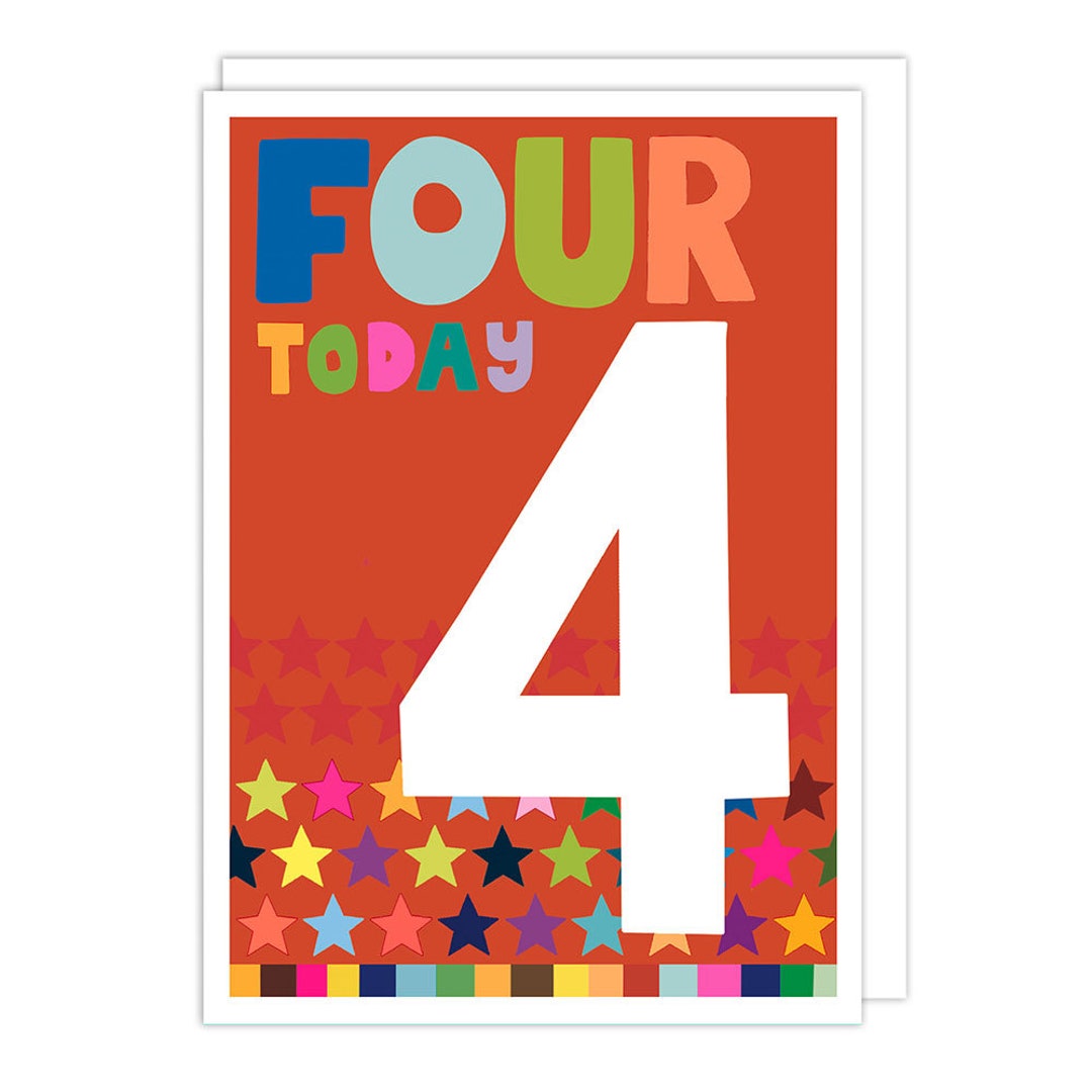 Birthday Card: Four Birthday Card JA21214 - Etsy