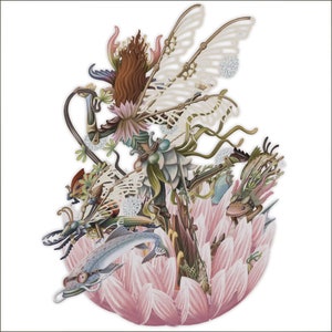 3D Pop up Card: River Fairy (3D038) - Etsy