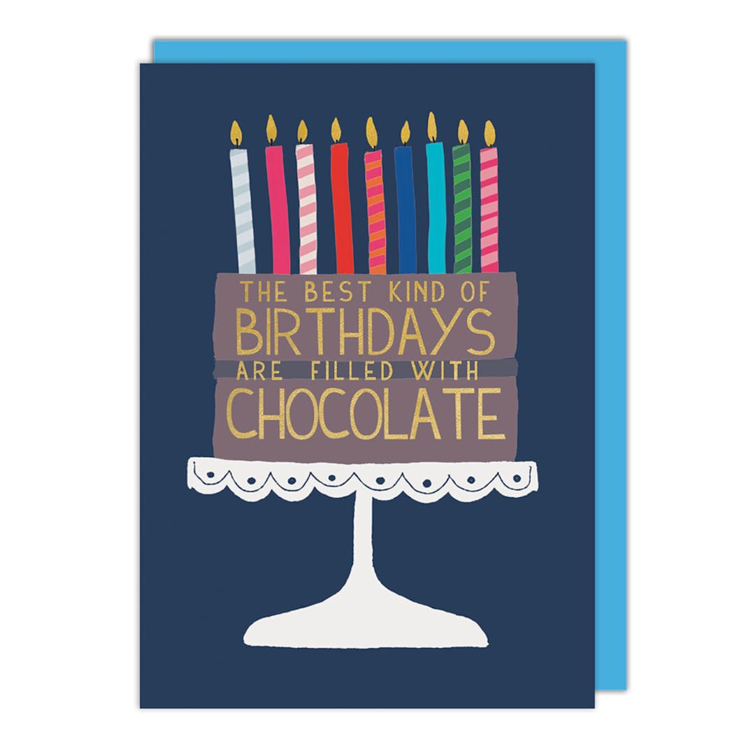 Happy Birthday Card: Chocolate Irthday Card CHECK07 - Etsy