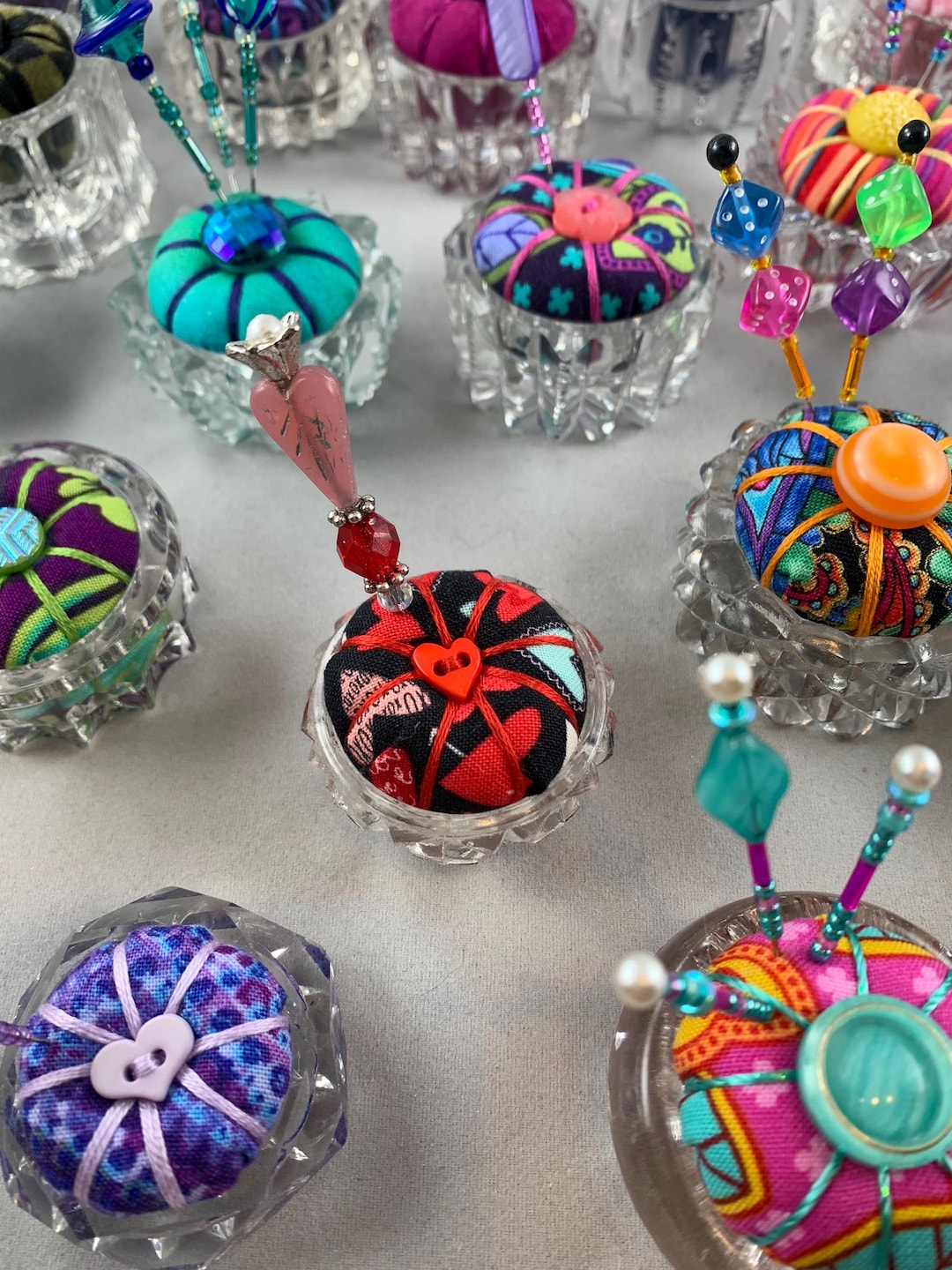 Salt Cellar Pincushion Pattern With Beaded Pins (PDF Pattern) - Etsy