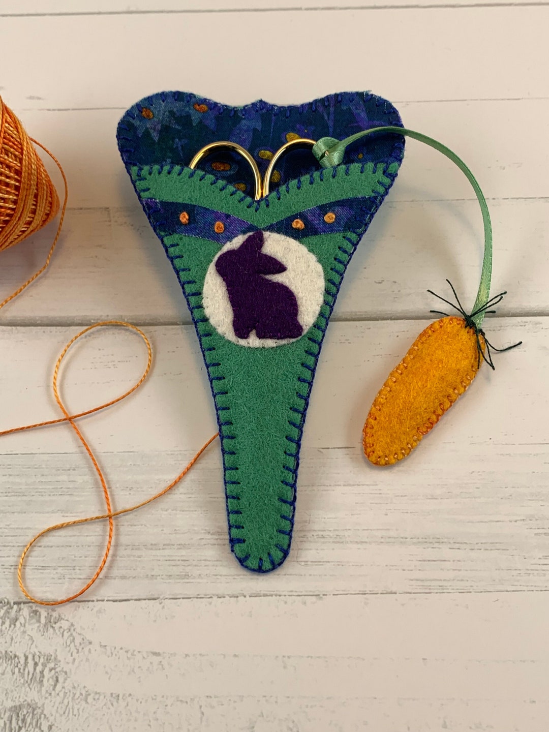 Bunny Scissor Case Pattern With Carrot Scissor Fob, Instant PDF ...