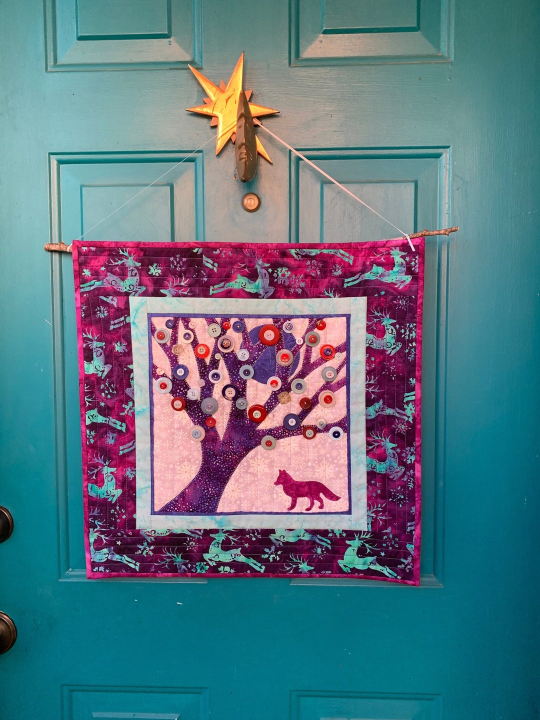 Winter Christmas Quilted Wall Hanging Pattern Tree Wall - Etsy