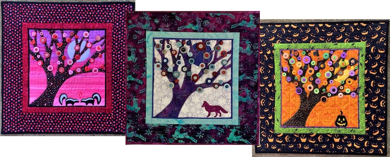 Seasonal Button Tree Quilted Wall Hanging Pattern PDF Download | Etsy