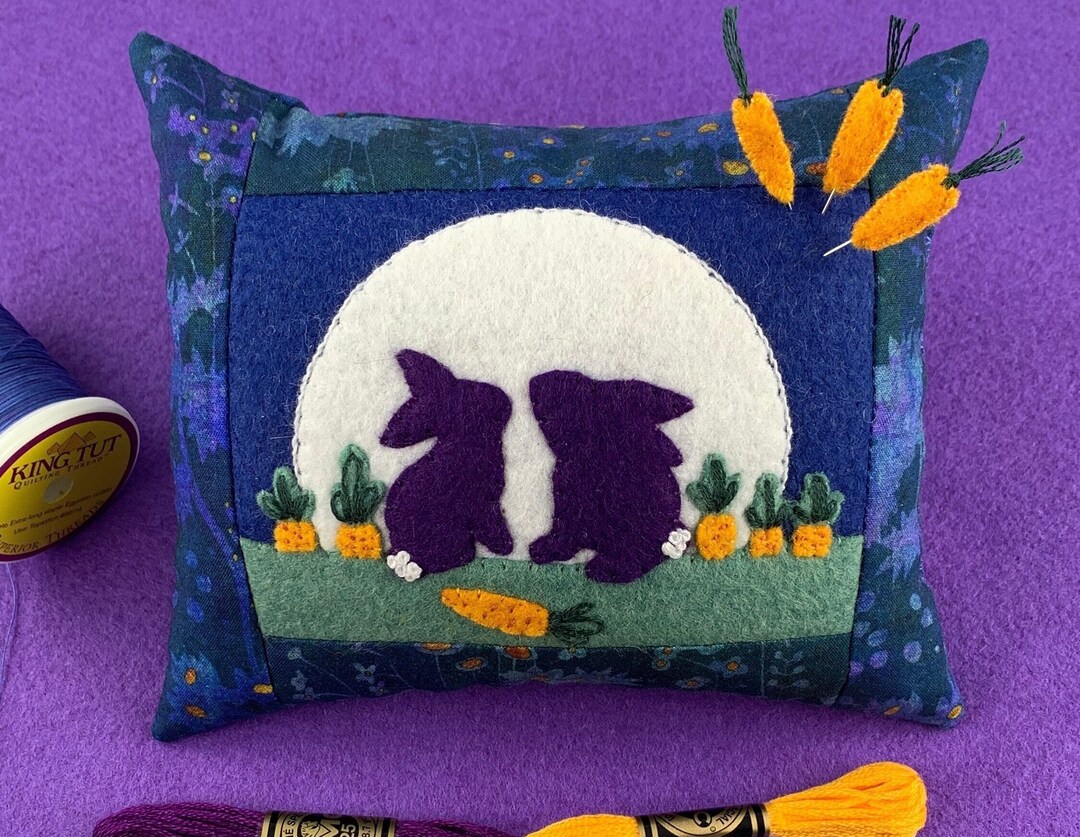 Pincushion Bunny Pattern, Pincushion Sewing Pattern, Rabbit Pin Cushion ...