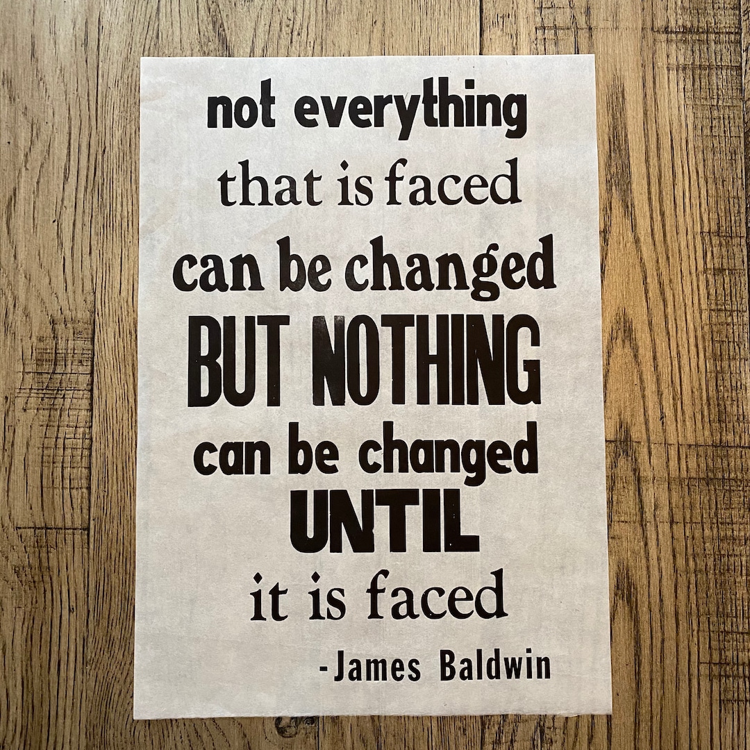 James Baldwin Letterpress Poster | Fundraiser, Quote, Inspirational ...
