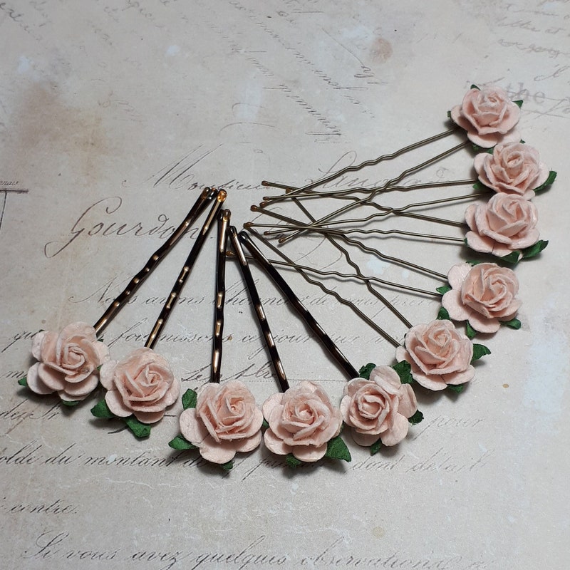 Pink Hair Flower - Etsy