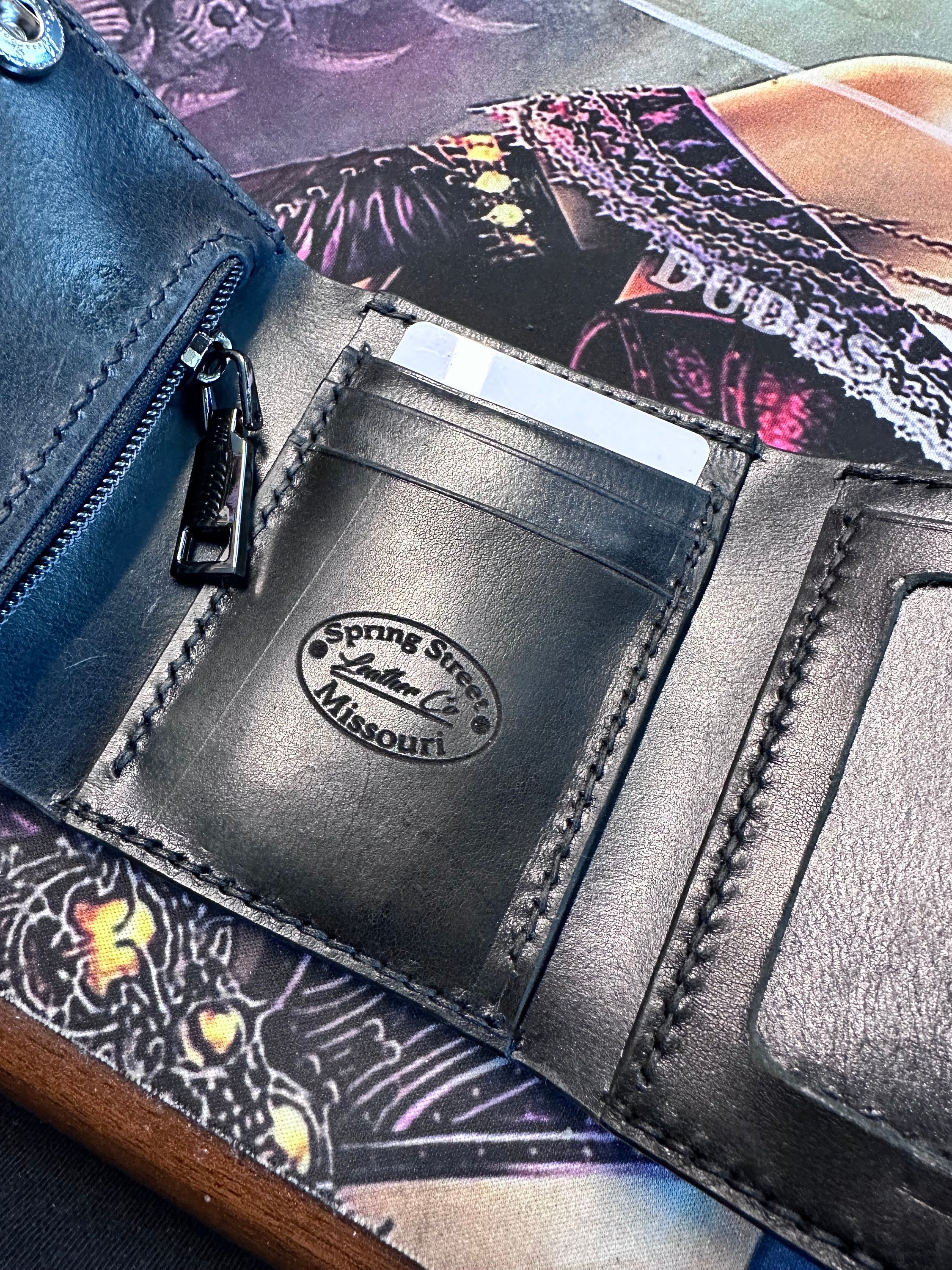Tri-fold Leather Biker Wallet Pattern (PDF, SVG, PNG) - Etsy