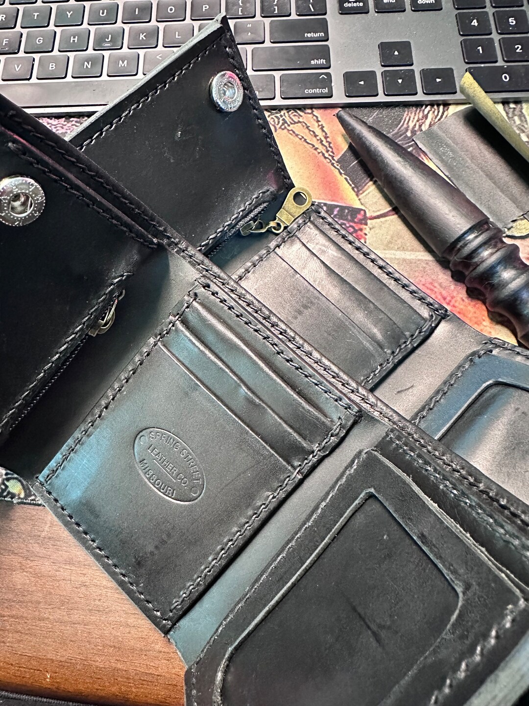 Tri-fold Leather Biker Wallet Pattern (PDF, SVG, PNG) - Etsy