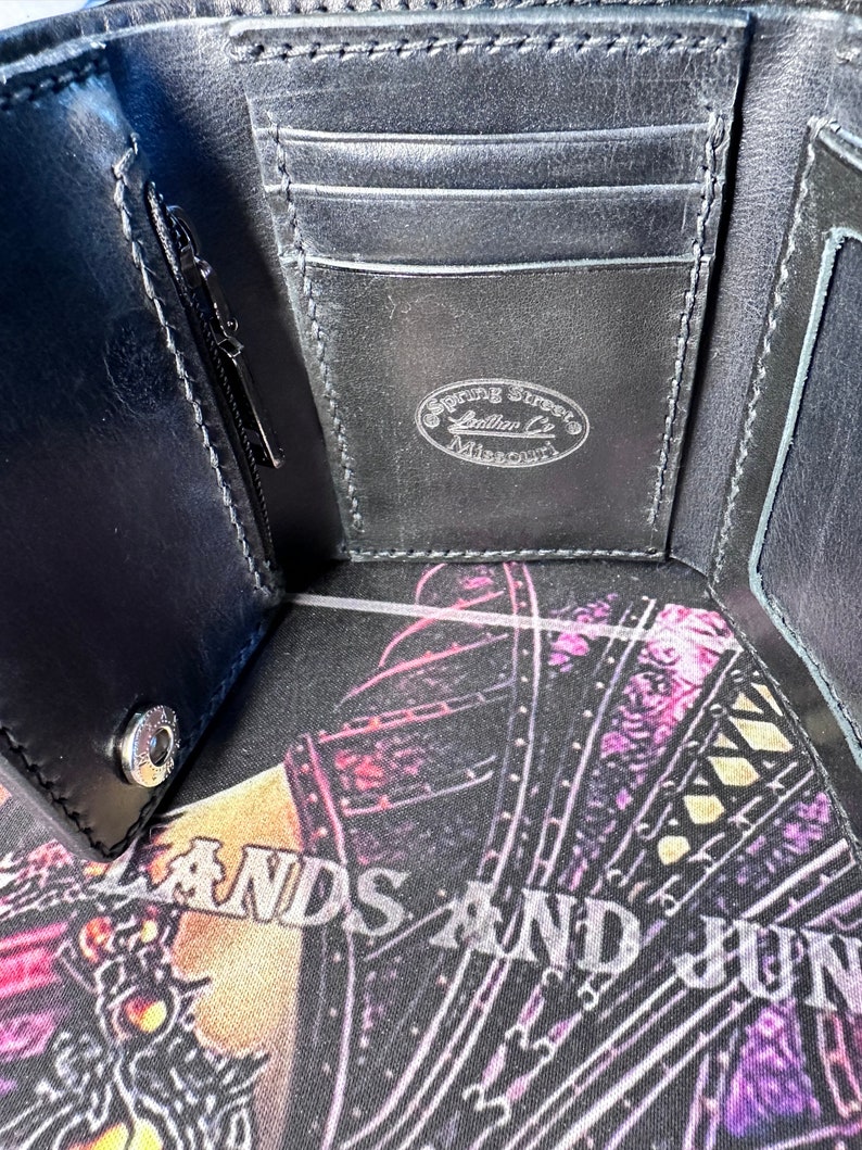 Tri-fold Leather Biker Wallet Pattern (PDF, SVG, PNG) - Etsy