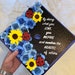 Graduation Cap Topper With 3D Roses, Sunflowers and Ladybugs Graduation ...
