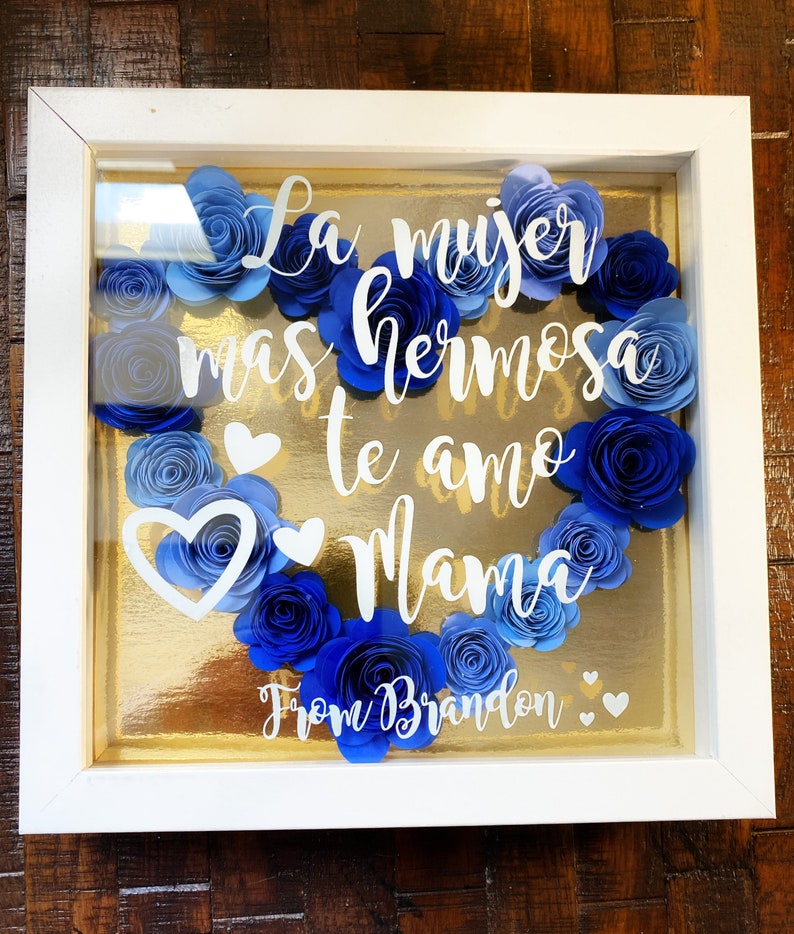Personalized Shadow Box Paper Shadow Box Mothers Day Gift - Etsy