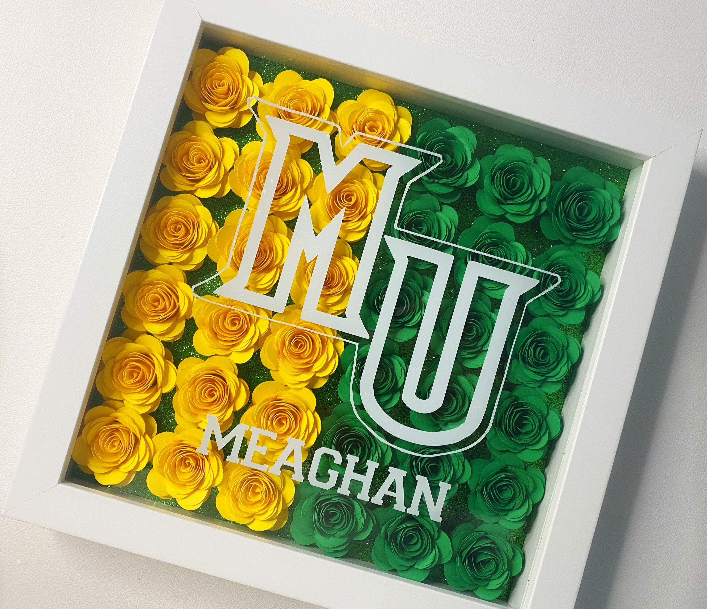 Personalized Shadow Box | Paper Flower Shadow Box | High School ...