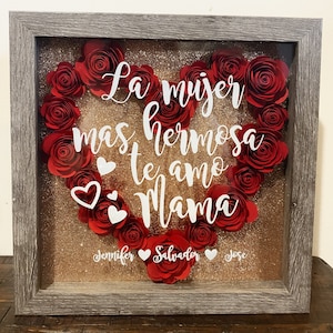 Personalized Shadow Box - Paper Shadow Box - Mothers Day Gift ...