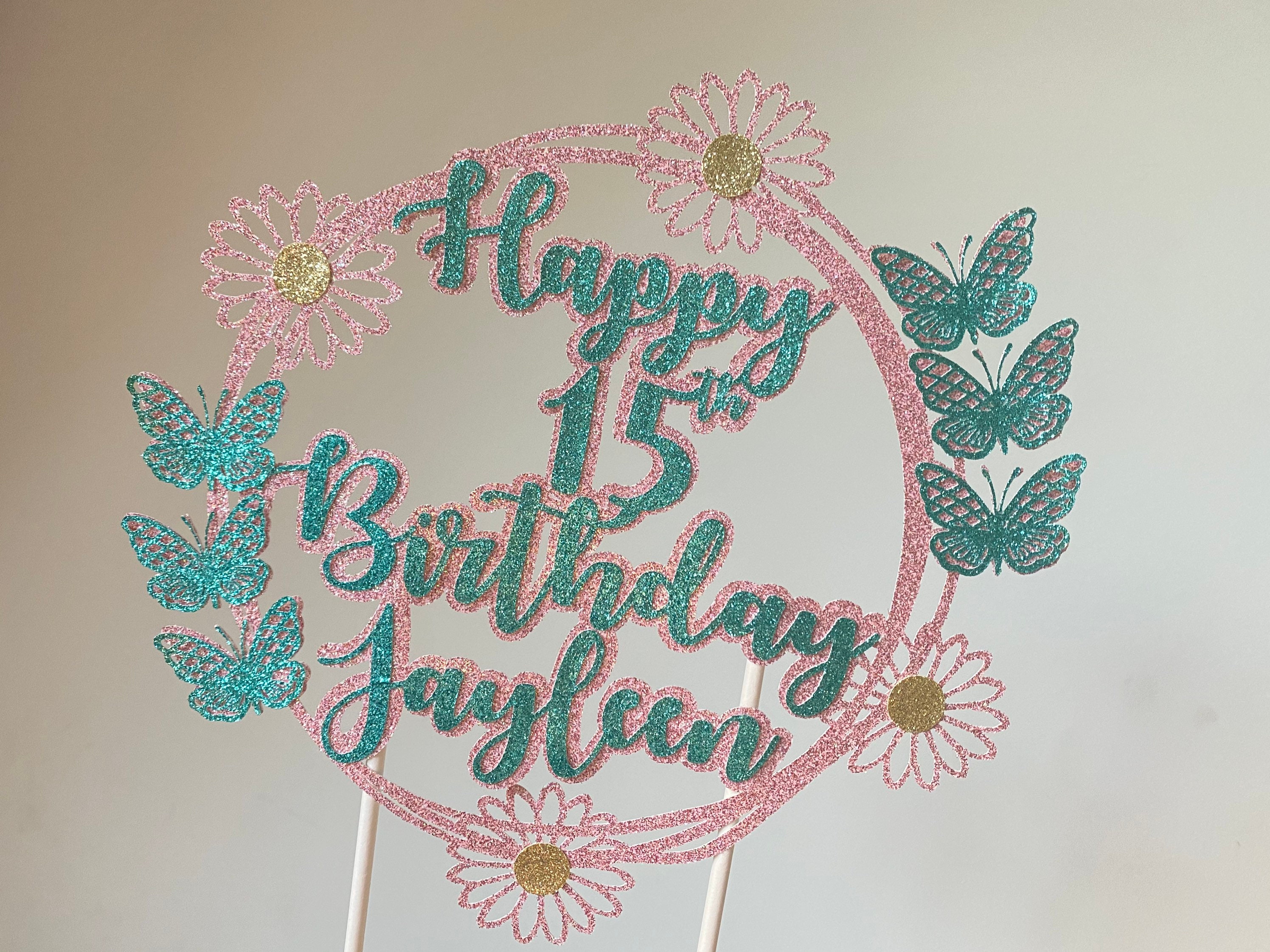 Happy Birthday Custom Cake Topper Custom Birthday Topper - Etsy