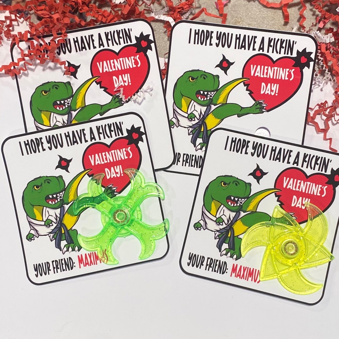 Ninja Fidget Spinner Valentines: Assembled Class Valentine's Day Cards ...