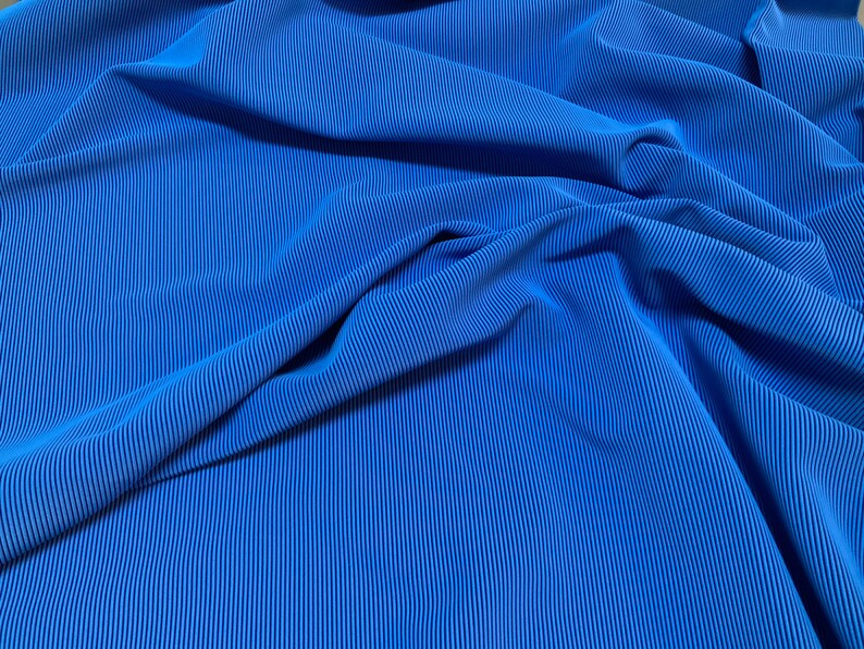 Textured Blue 4 Way Stretch Nylon Spandex Very Good Quality - Etsy