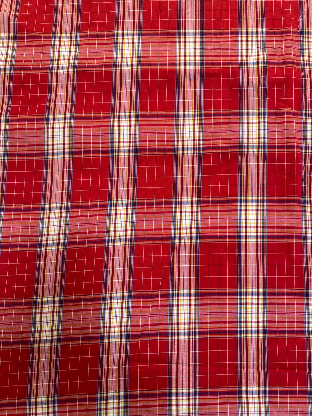 Vintage Red Checkered Fabric, Dress, Blouse, Pajamas, Garment, Doll ...