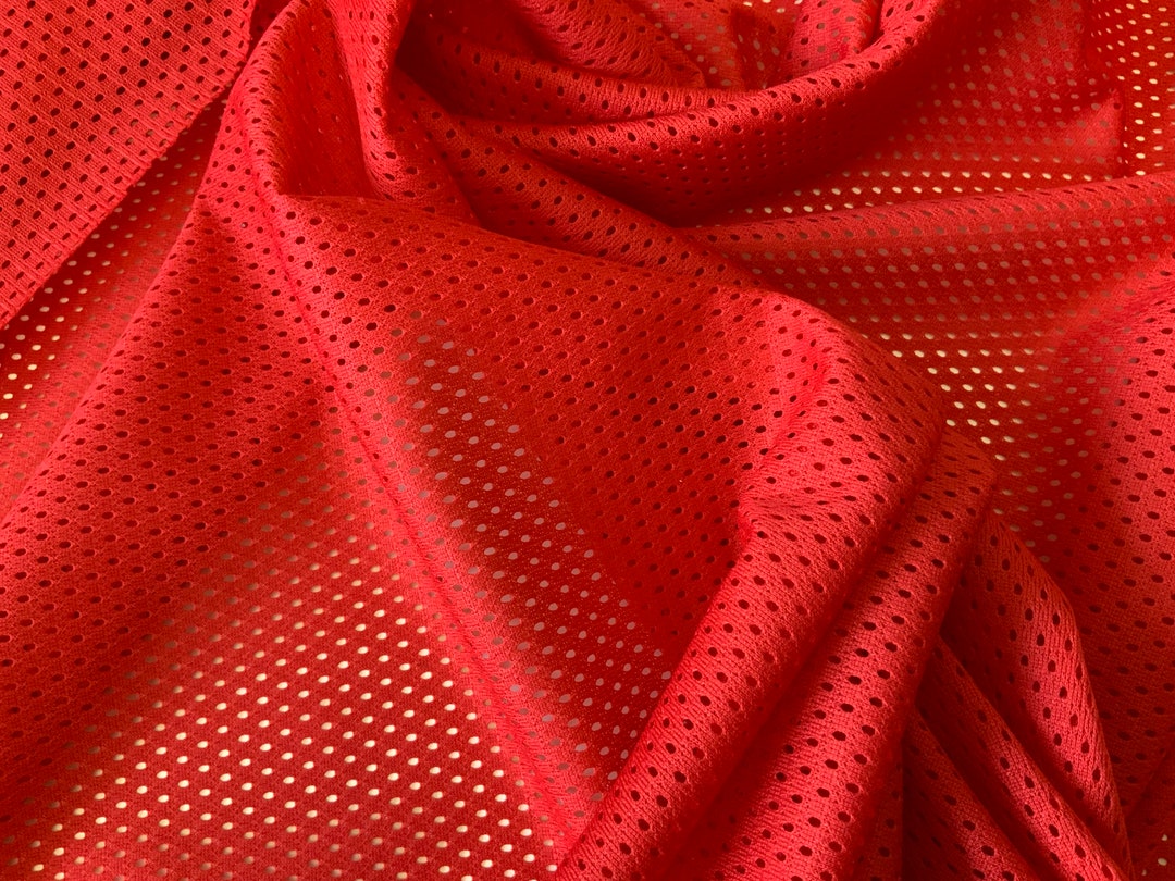 High Quality Red Sport Mesh Knit, Sport Fabric, Football Fabric ...