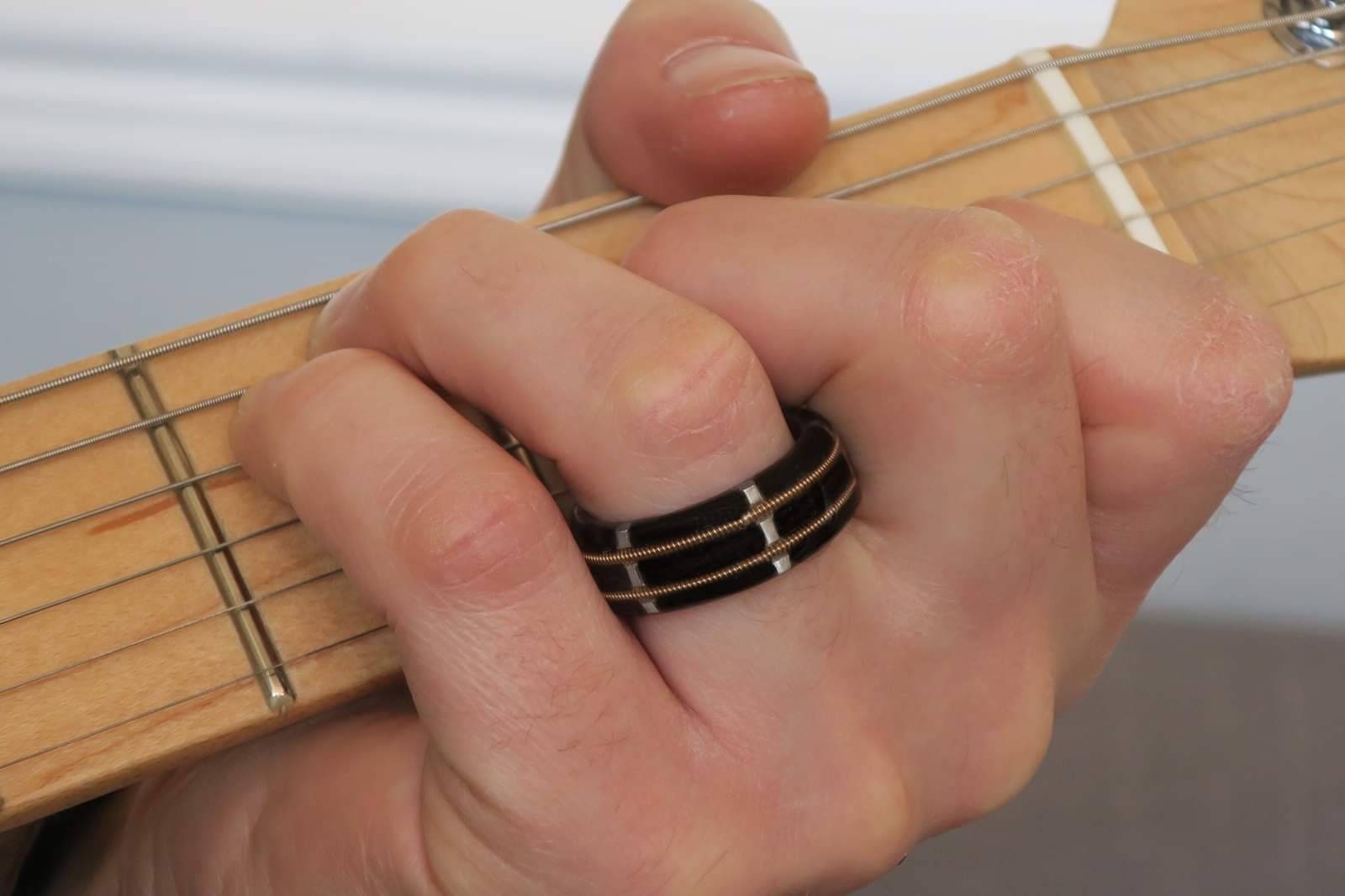Guitar String Ring Bespoke Order Handmade Wooden Fretboard Ring ...