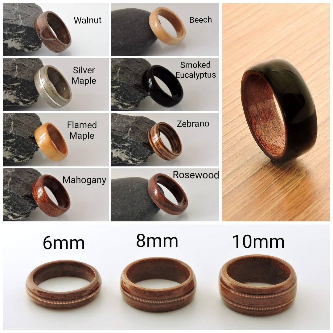 Bespoke Order Handmade Wooden Ring. Design Your Own Custom Dual Wood ...